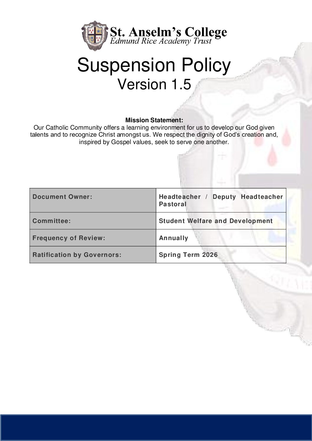 Suspension Policy